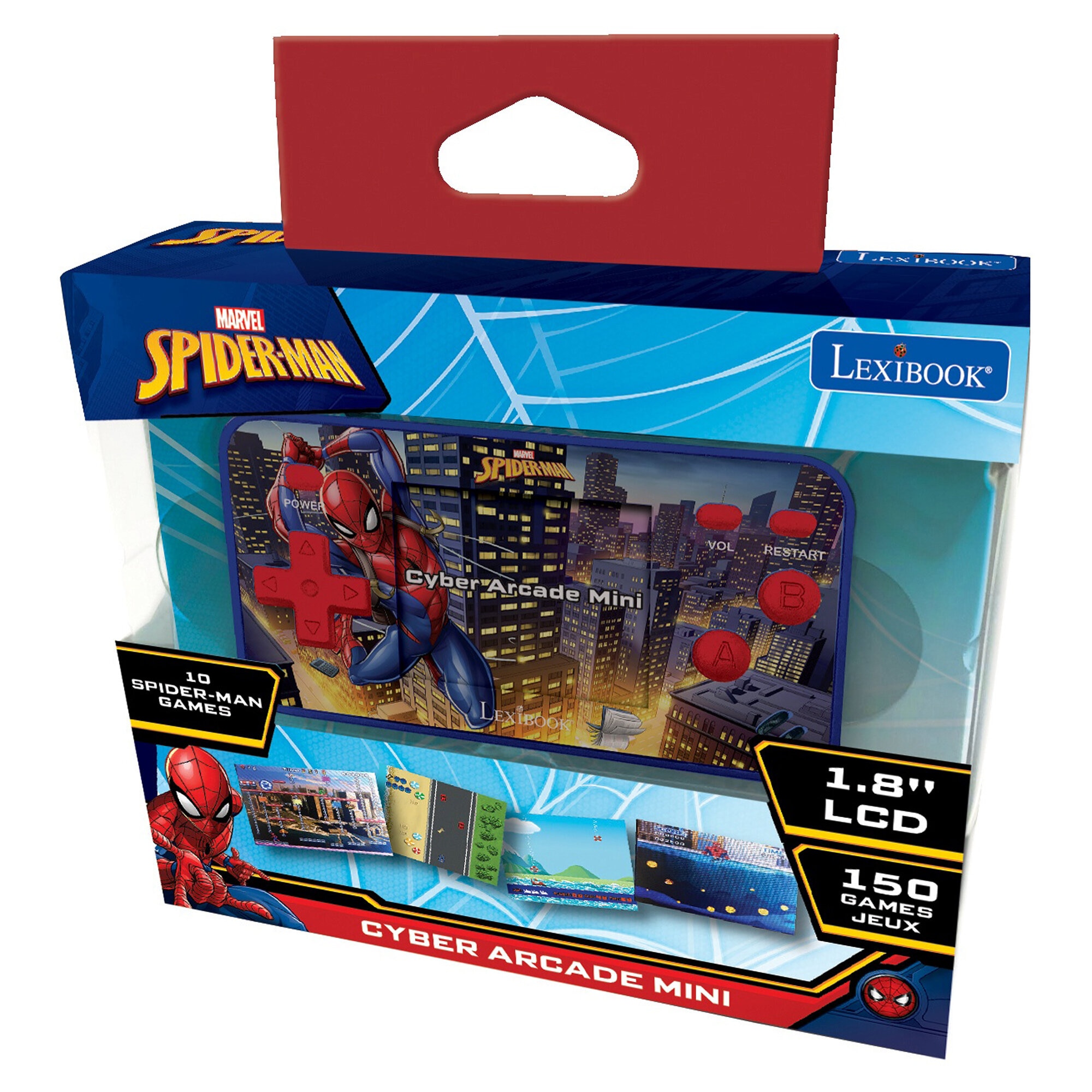 Consola Spider-Man, Lexibook, 3ani+, 150 Jocuri, Albastru - eMAG.ro