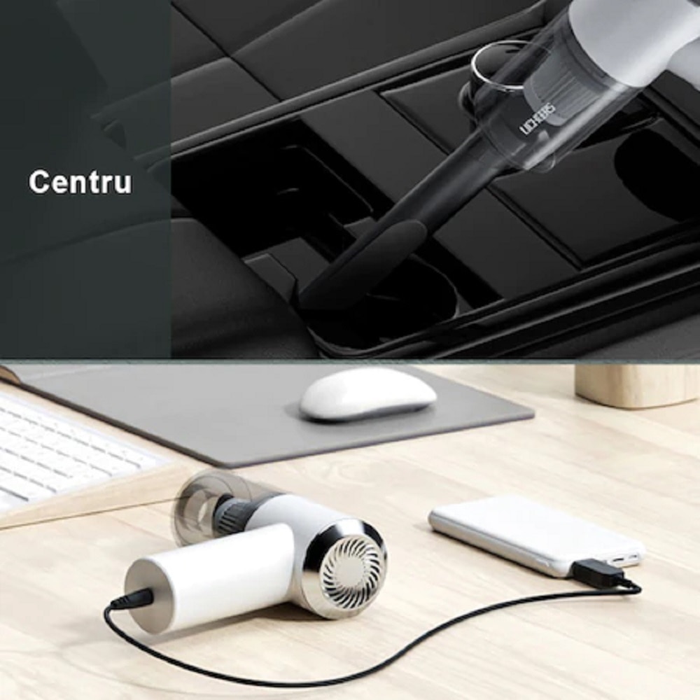 Мини прахосмукачка за кола Rif Refco ® Преносима Безжична 2 в 1 Usb