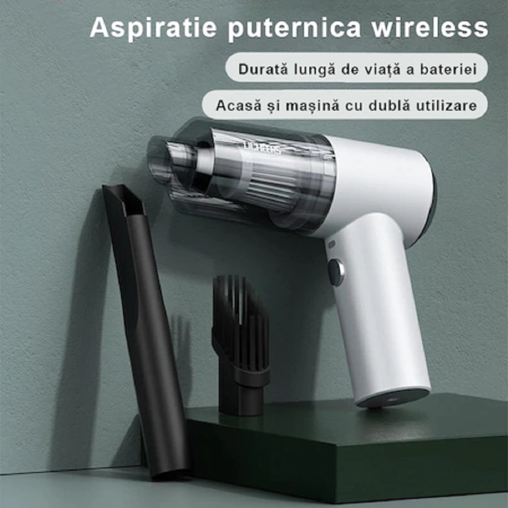 Мини прахосмукачка за кола Rif Refco ® Преносима Безжична 2 в 1 Usb