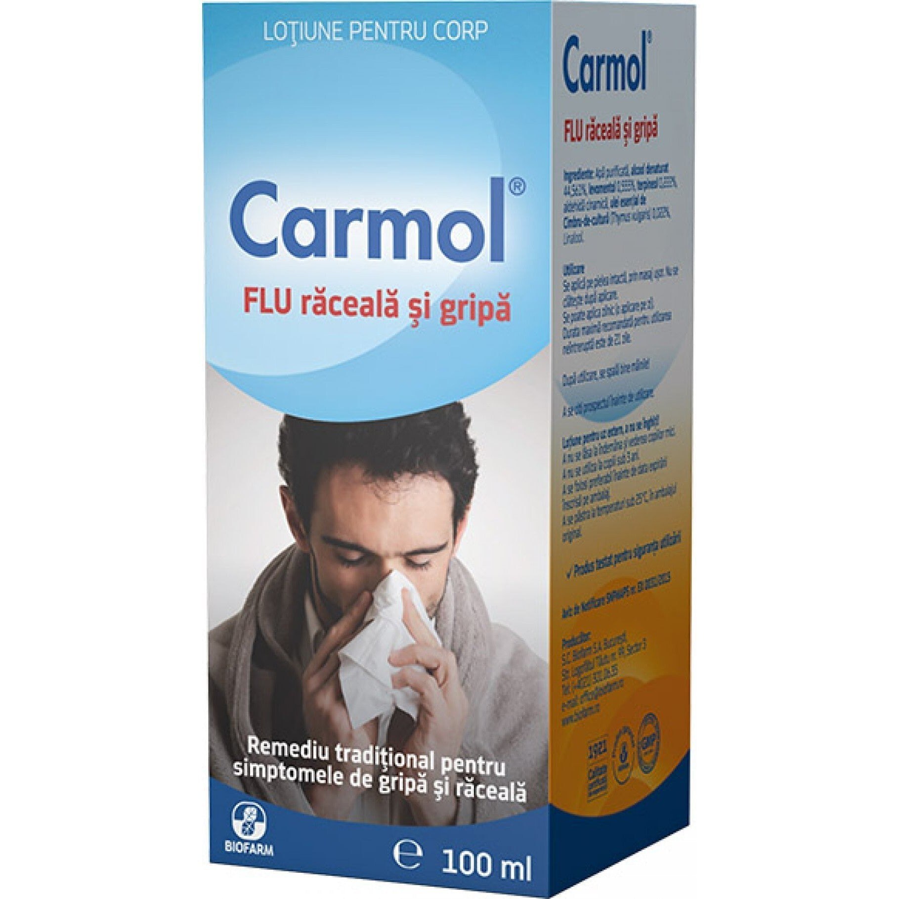 Carmol Flu Lotiune 100ml Biofarm - eMAG.ro