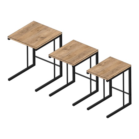 Set 3 bucati masute laterale, en.casa, Jakobstad, 55 x 44 x 40 cm ...