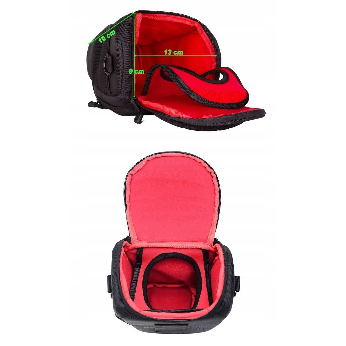 Geanta, tip colt, pentru aparat foto compact, negru - eMAG.ro