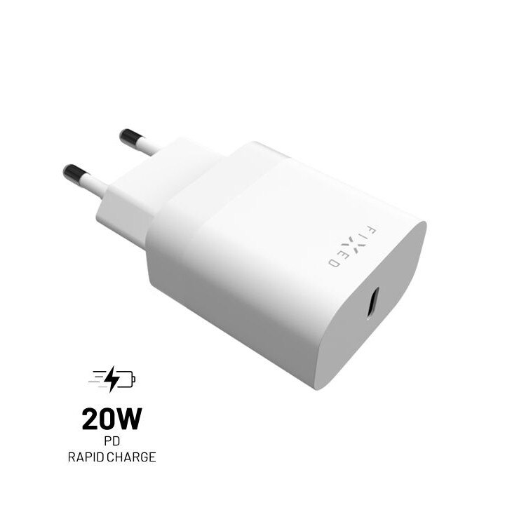 Incarcator FIXED USB-C Travel Charger 20W, Alb - eMAG.ro