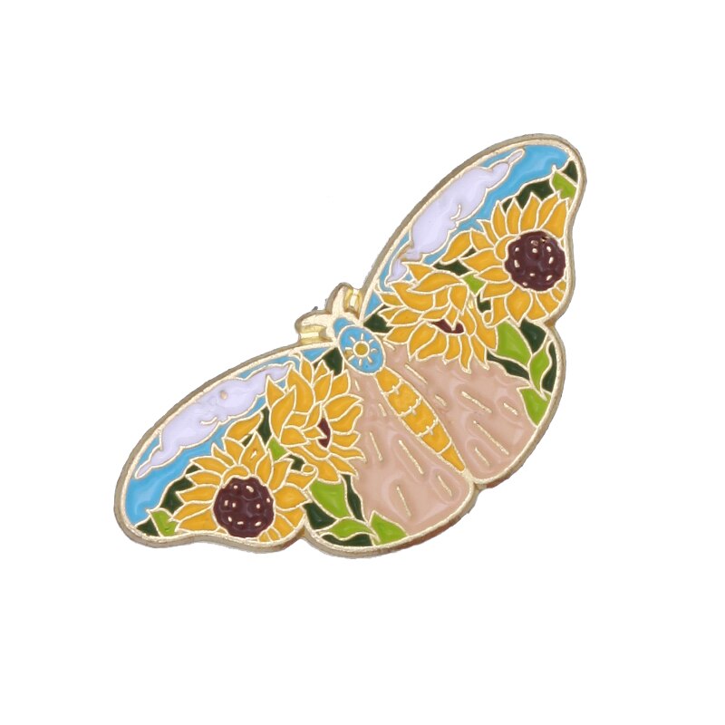 Martisor Brosa Fluture Floarea Soarelui - eMAG.ro