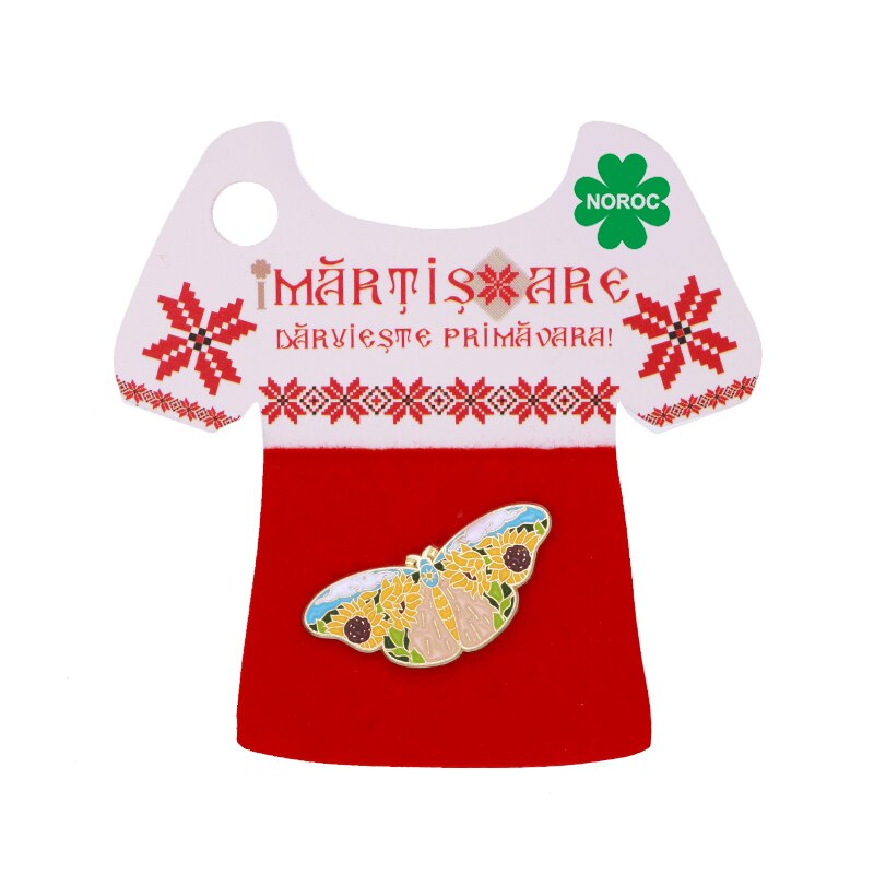 Martisor Brosa Fluture Floarea Soarelui - eMAG.ro