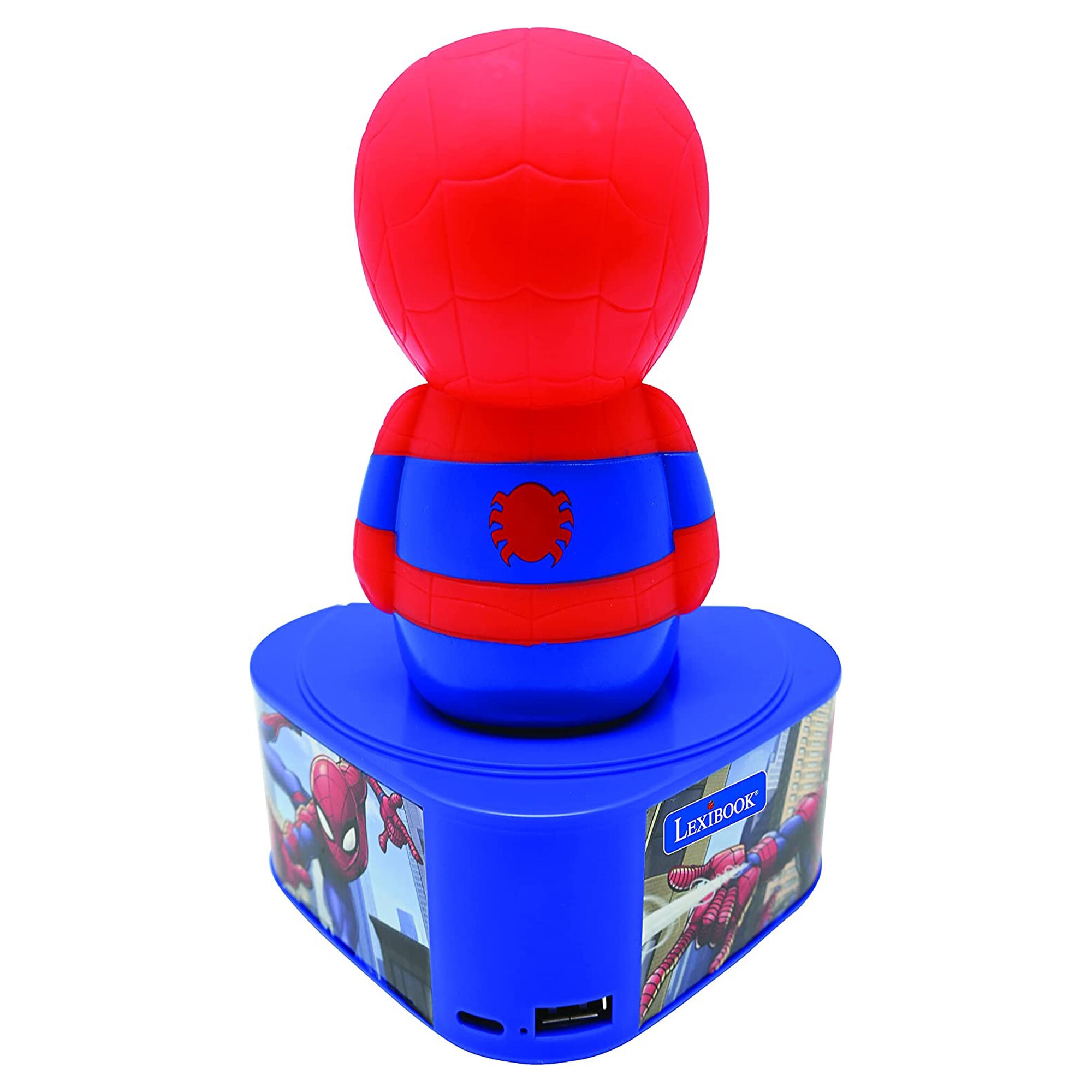 Boxa copii Spiderman, Lexibook, 3 ani+, 800 mAh, Albastru/Rosu - eMAG.ro