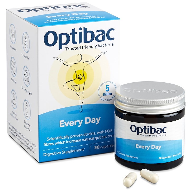 Probiotic zilnic, digestie usoara/imunitate, 30 capsule, Optibac - eMAG.ro
