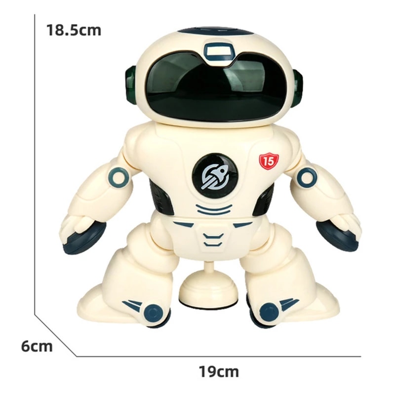 Robot dansator de jucarie, interactiv, cu sunete si luminite, 18.5 cm ...