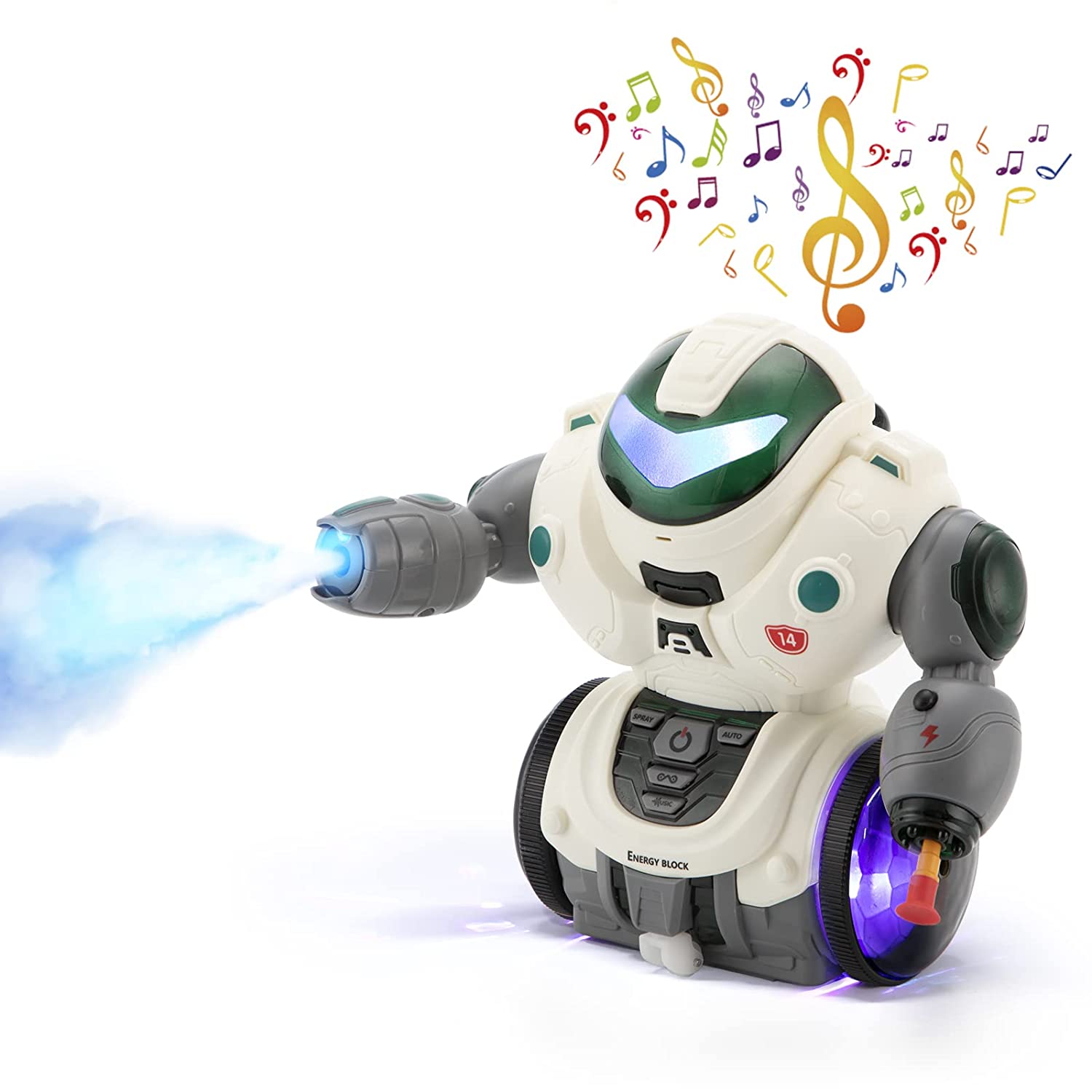 Robot dansator de jucarie, pentru copii, cu lumini, sunete, sistem de ...