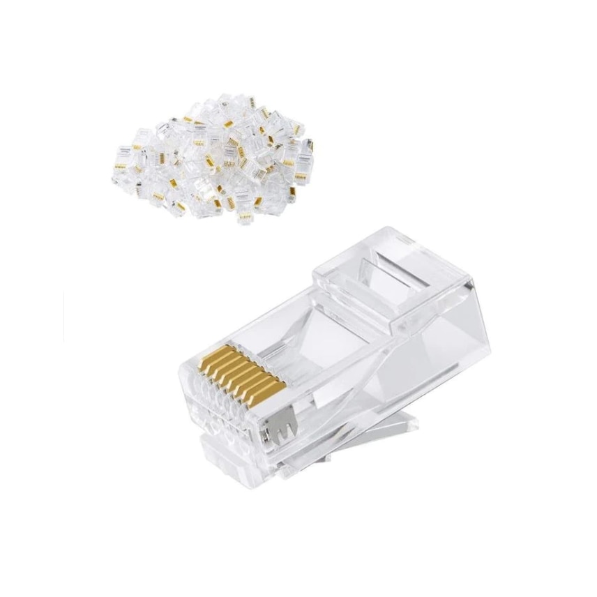 Set 100 bucati mufa RJ-45 UTP Cat 5 - Ovio Connect - eMAG.ro