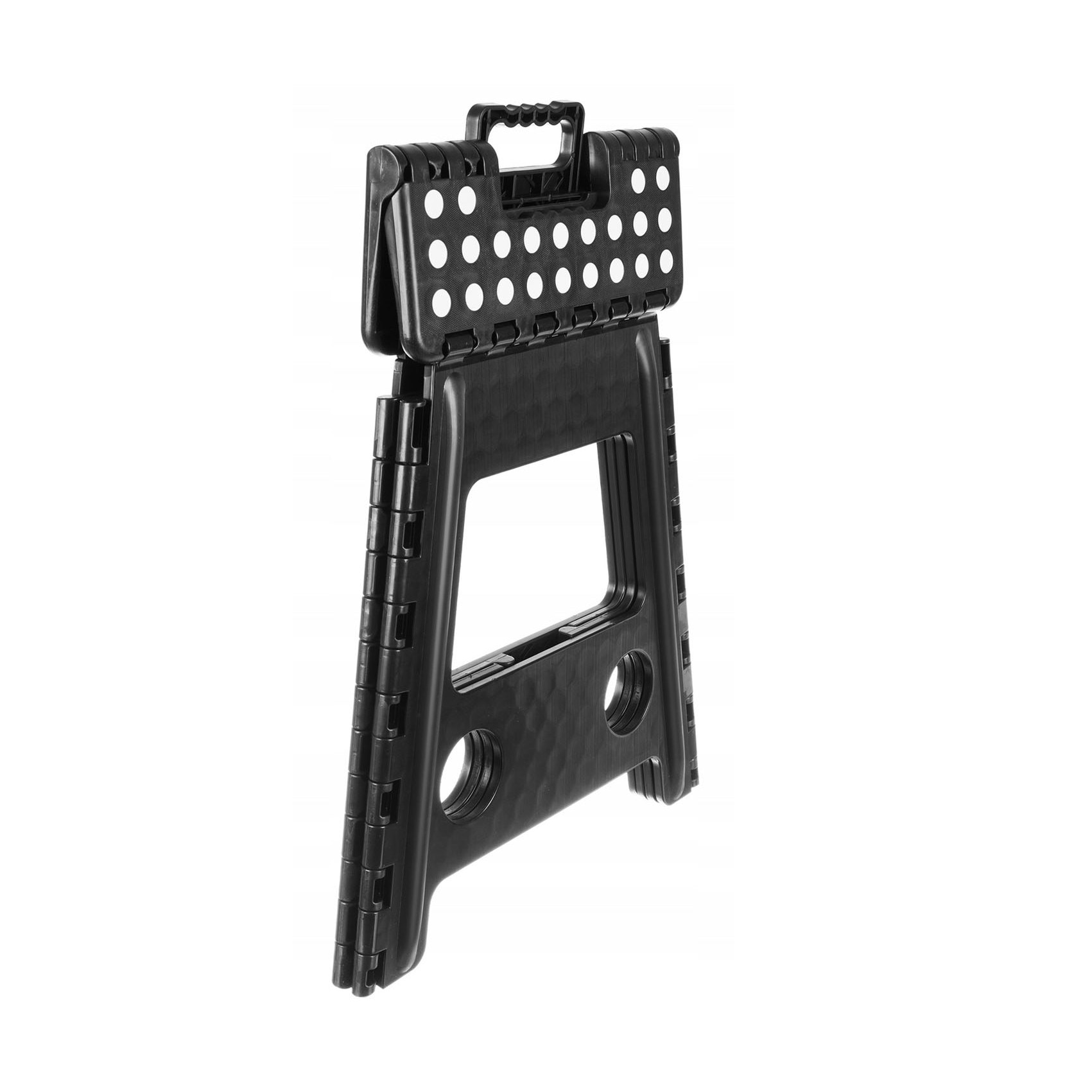 Scaun pliabil, Zola®, din plastic imitatie, 39 cm, negru cu alb - eMAG.ro