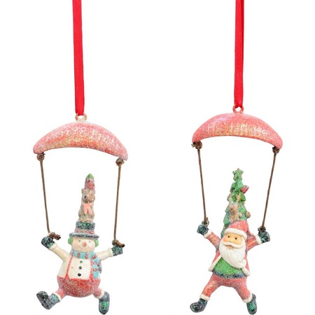 Set 2 decoratiuni cu parasuta, multicolore, 10 cm - eMAG.ro