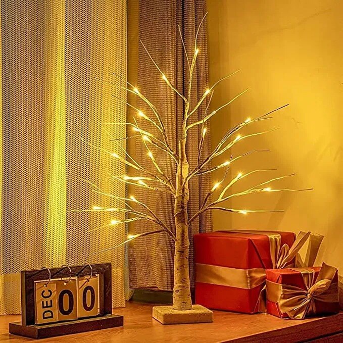 Pom Decorativ Luminos Craciun, Alb, Led, 60 cm - eMAG.ro