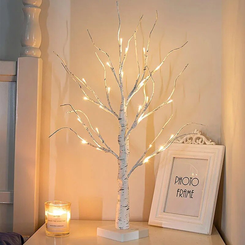 Pom Decorativ Luminos Craciun, Alb, Led, 60 cm - eMAG.ro