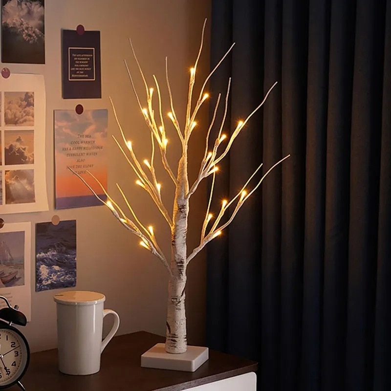 Pom Decorativ Luminos Craciun, Alb, Led, 60 cm - eMAG.ro