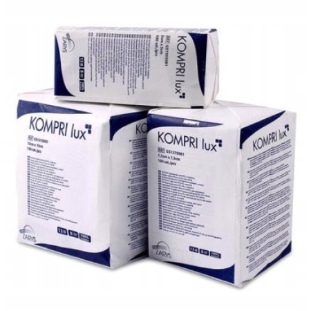 Comprese KOMPRI lux, Nesterile, Tifon, 8 Pliuri, 100 Bucati, 7.5x7.5cm ...