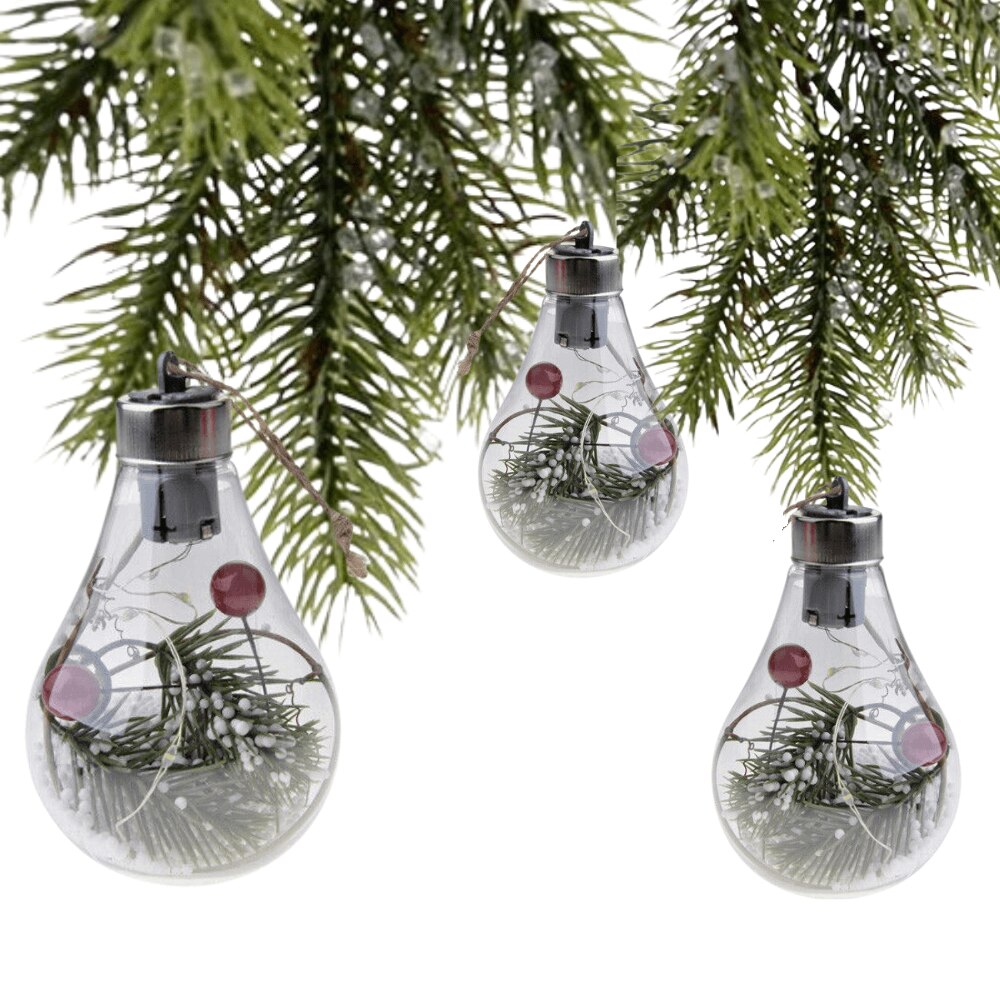Set 3 Becuri decorative, Led-Box®, bec tip instalatie LED RGB cu zapada ...