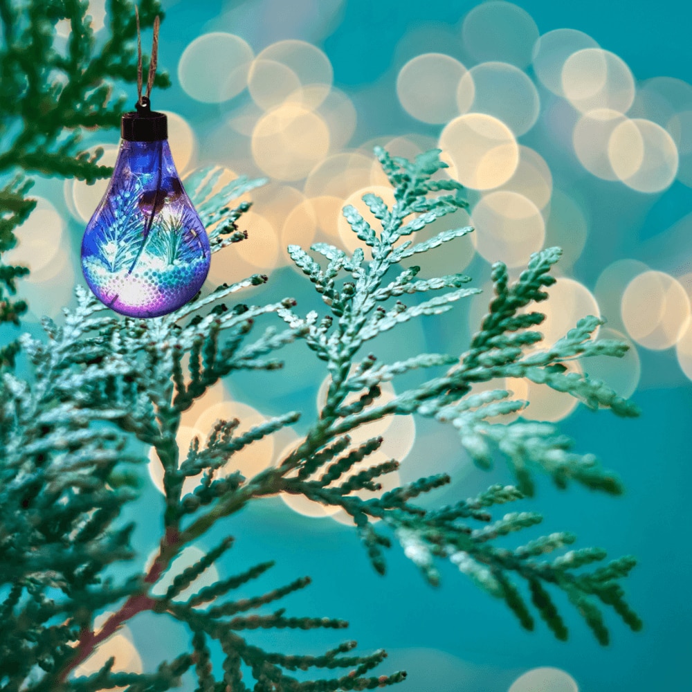 Set 3 Becuri decorative, Led-Box®, bec tip instalatie LED RGB cu zapada ...