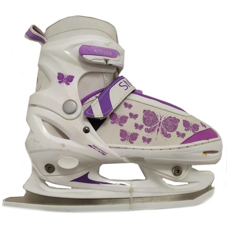 Patine artistice reglabile, SMJ, Otel inoxidabil/Plastic, 34-37, Alb ...