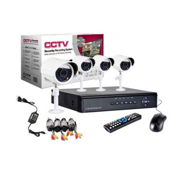 Kit de Supraveghere Kit video AHD CCTV DVR 4 camere EXTERIOR - eMAG.ro
