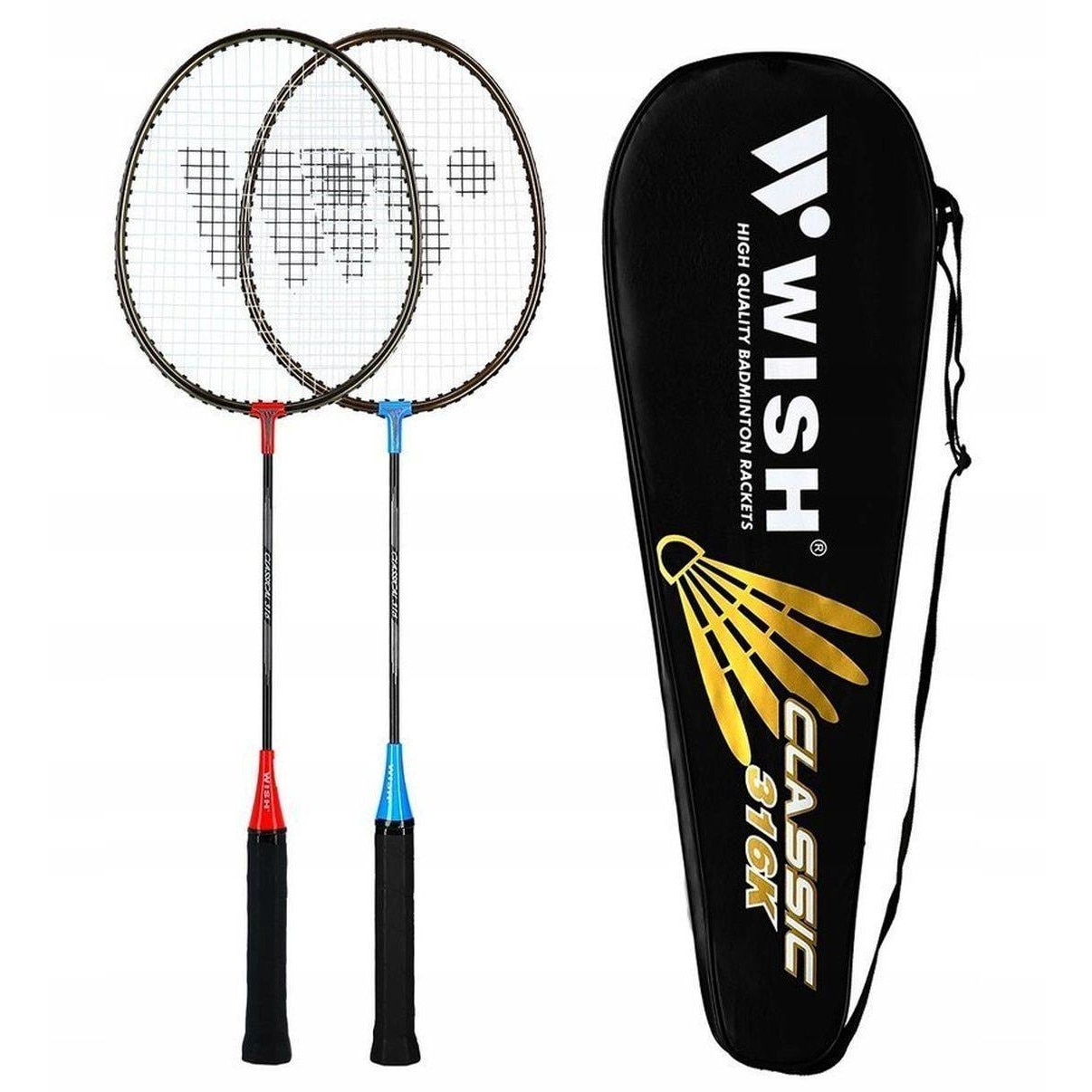 Set 2 rachete badminton, Wish, Aluminiu/Otel, Multicolor - eMAG.ro