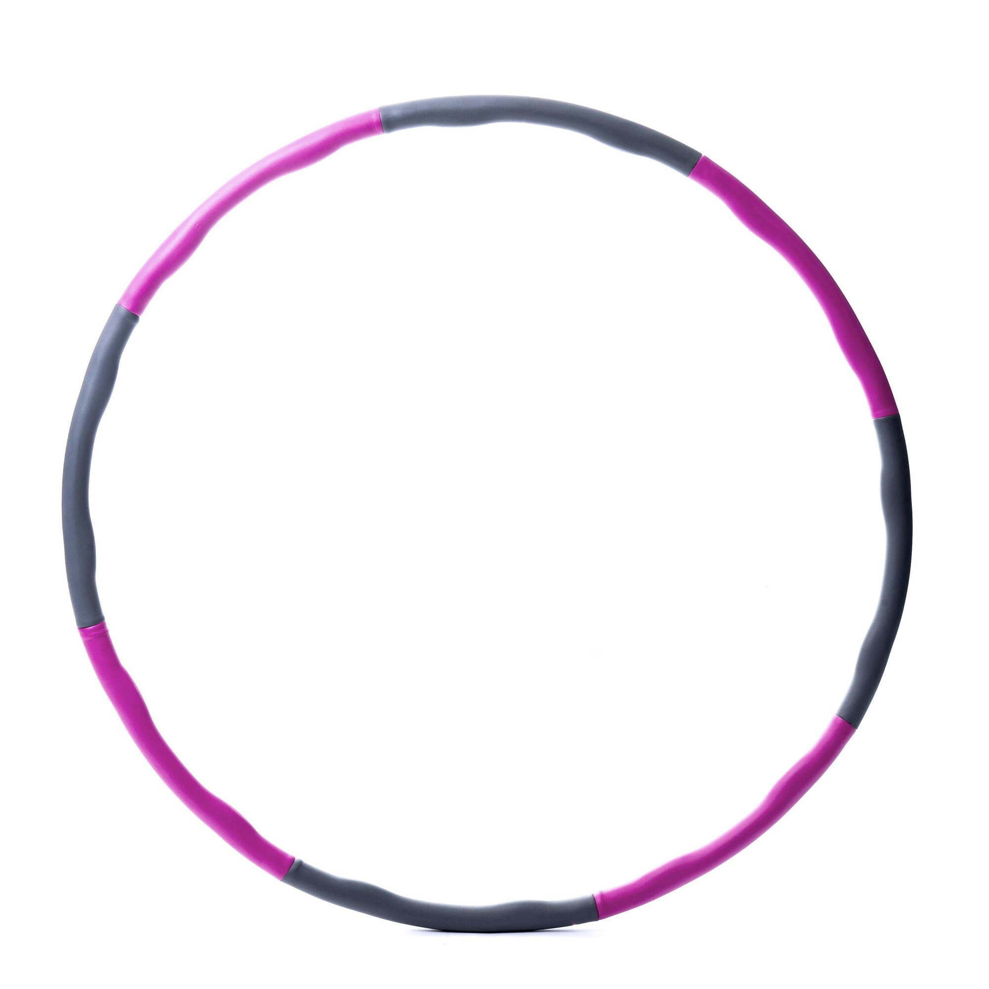 Cerc gimnastica Hula Hoop cu ruleta, diametru 90 cm, mov/gri - eMAG.ro