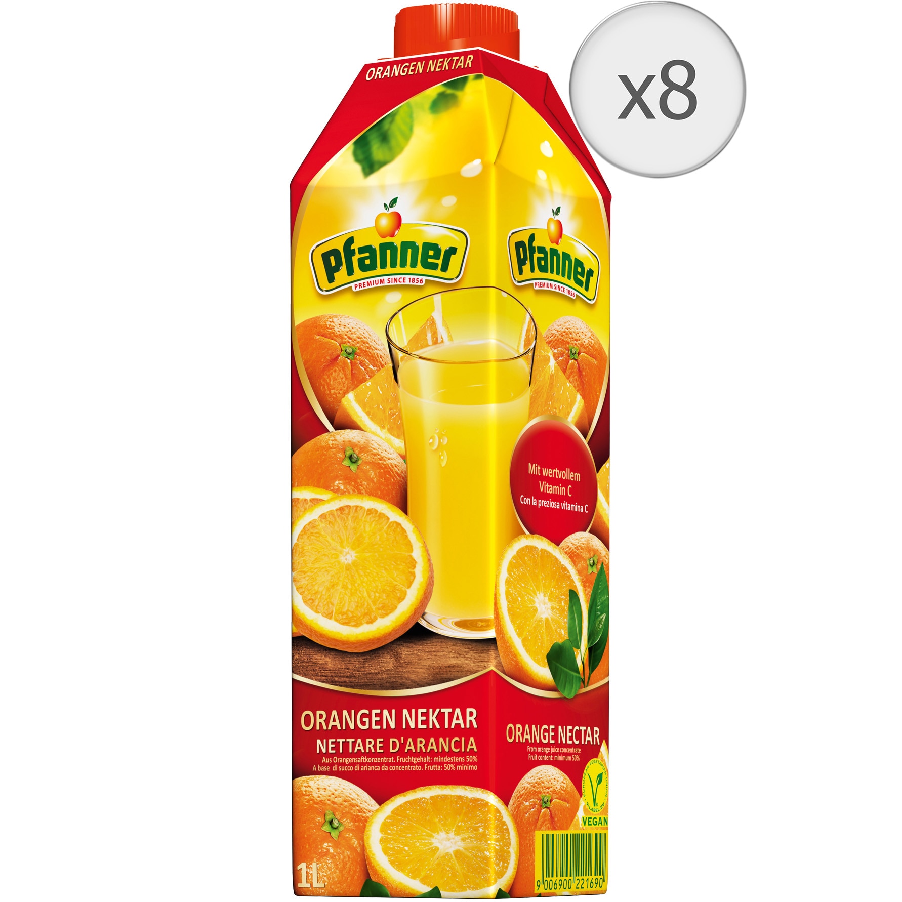 Pfanner nectar portocale 8 x 1l - eMAG.ro