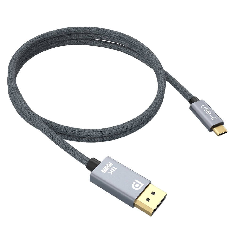 Cablu USBC Displayport DP1.4, 8K 60Hz, 2m, Unidirectional, Argintiu ...
