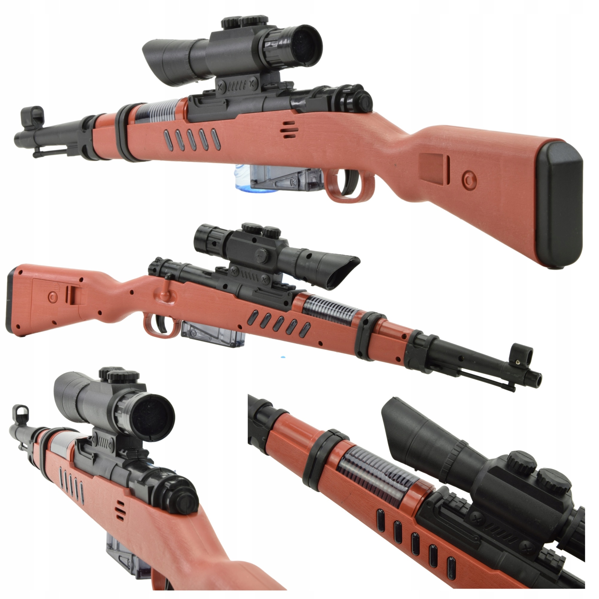 Pusca cu luneta de jucarie, 14 ani+, Plastic/ABS, Negru/maro - eMAG.ro