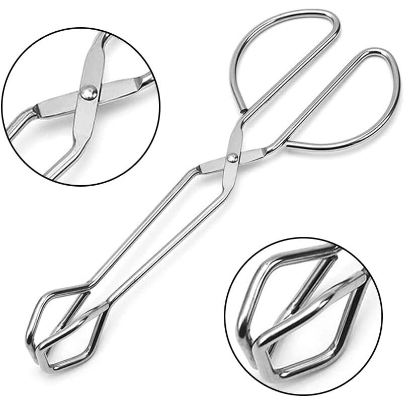 Set 2 clesti gratar, ComResi®, Inox, Argintiu - eMAG.ro