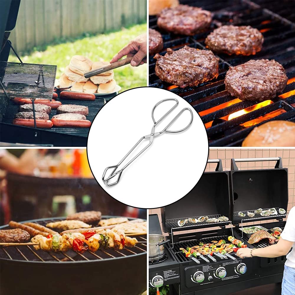 Set 2 clesti gratar, ComResi®, Inox, Argintiu - eMAG.ro