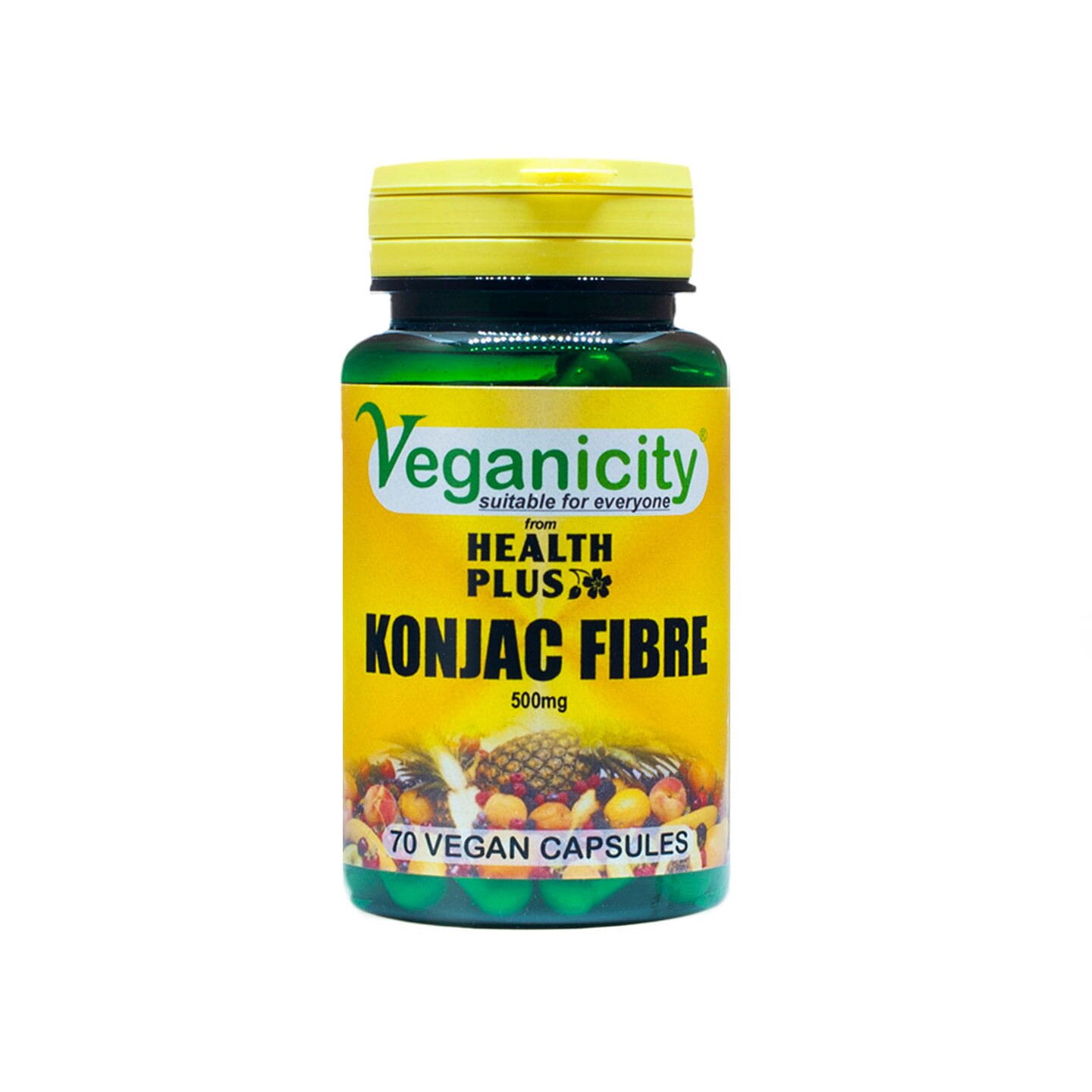 Supliment alimentar Konjac Fibre, Veganicity, 500mg, 70 capsule - eMAG.ro