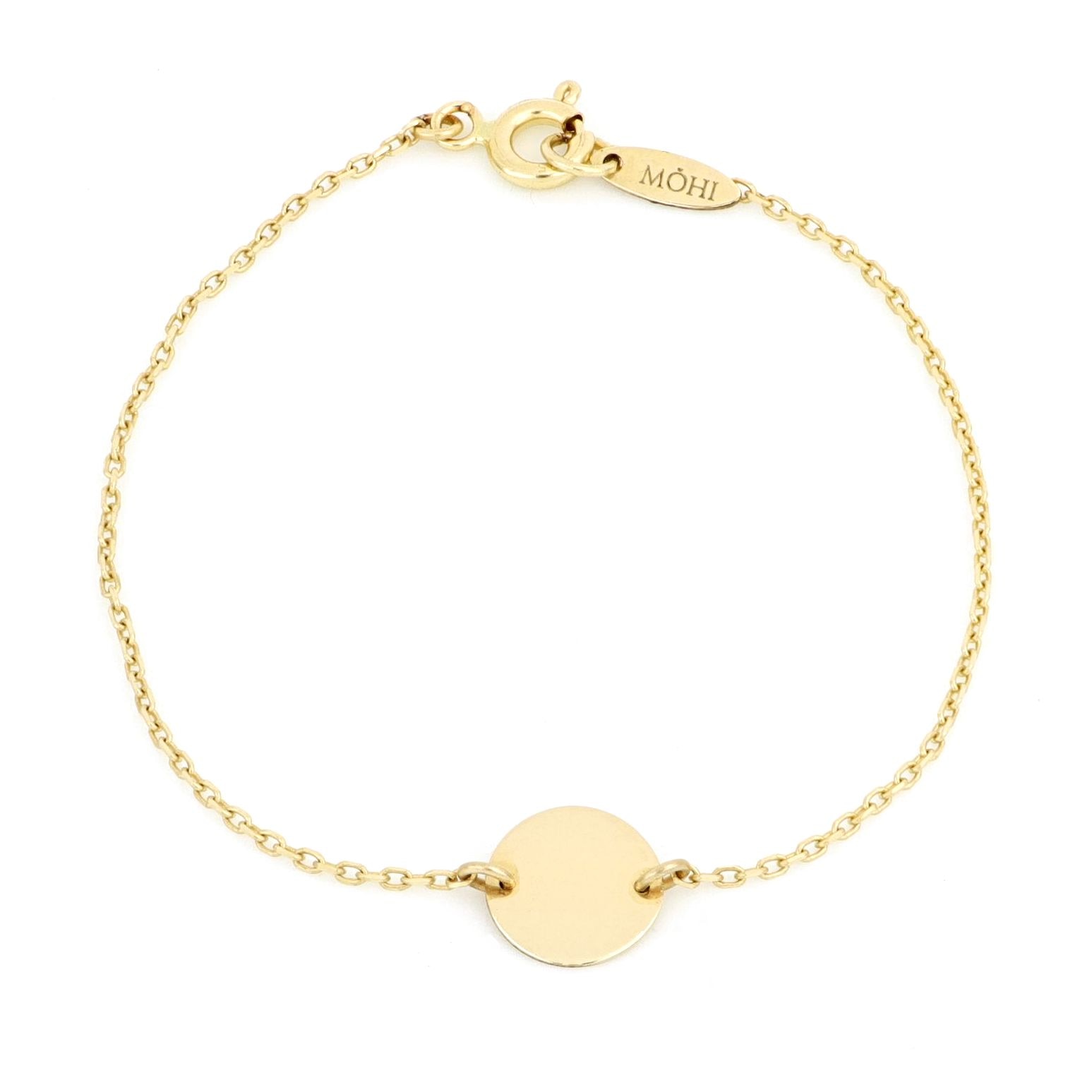 Bratara cu banut, mana adult, aur 14 k - eMAG.ro