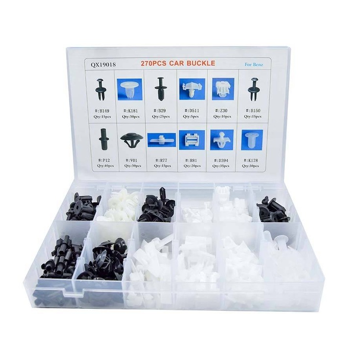 Trusa clipsuri/cleme auto MERCEDES-BENZ, 270 Piese - eMAG.ro