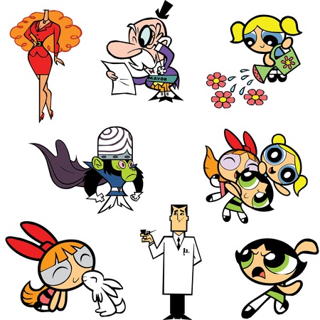 Stickere Fetitele PowerPuff 25x25 cm - eMAG.ro