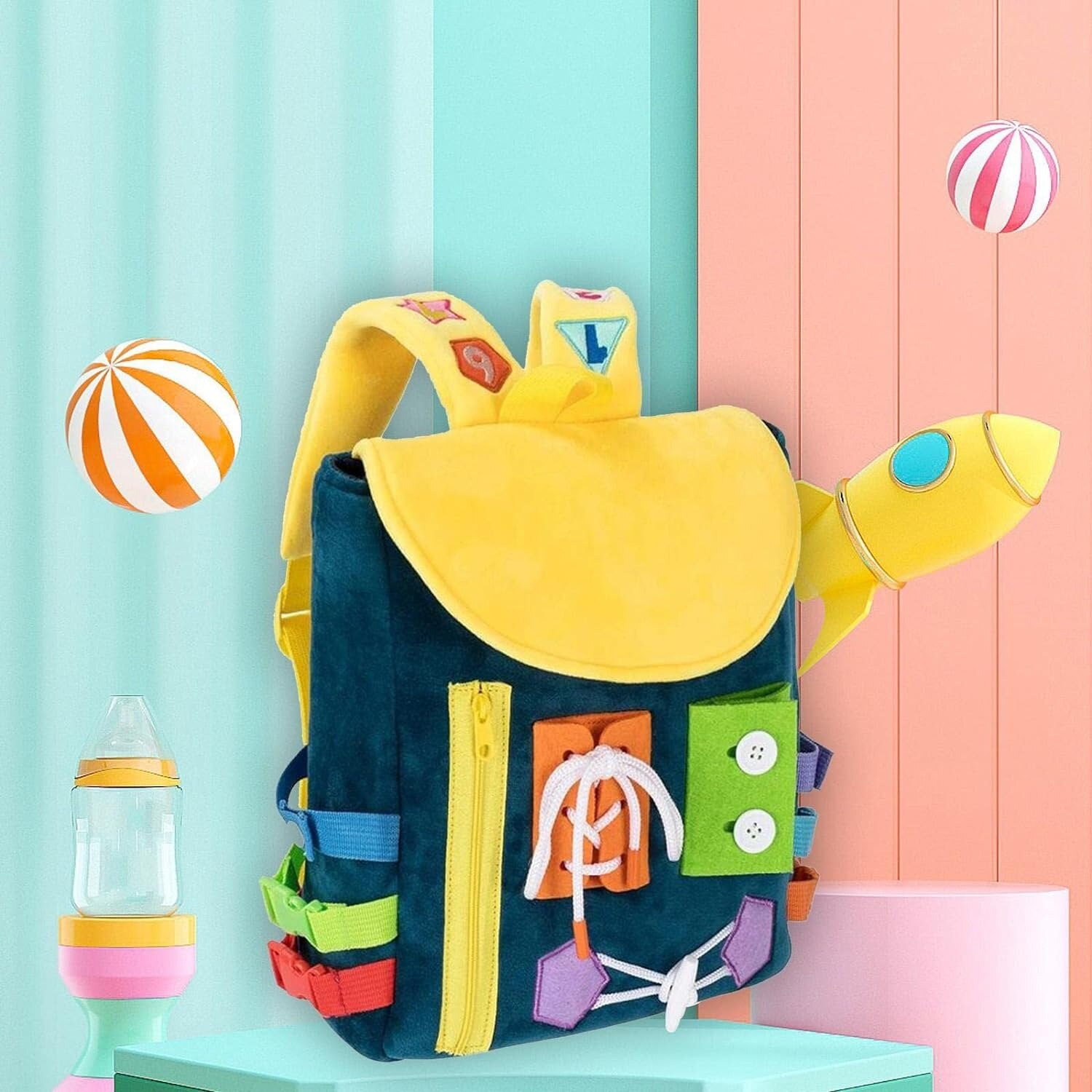 Rucsac gradinita pentru copii prescolari, jucarie senzoriala ...