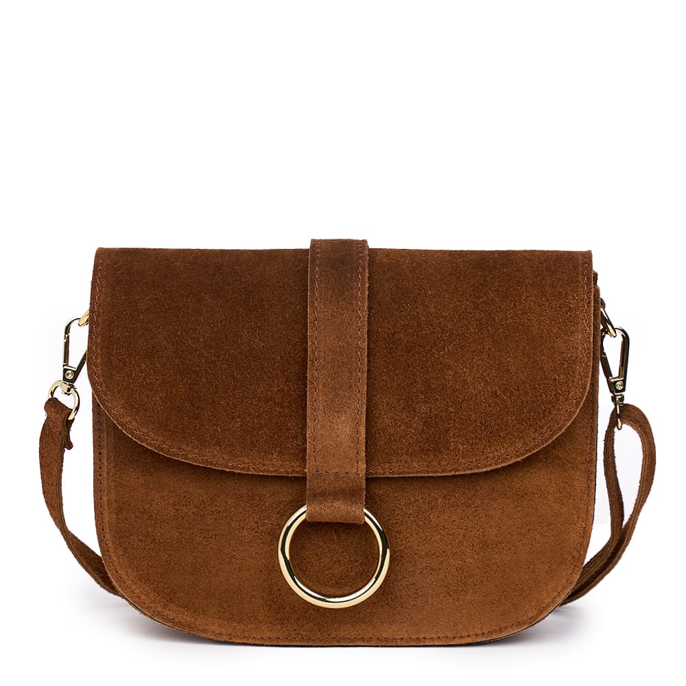 Poseta dama din piele intoarsa Vera maro - eMAG.ro