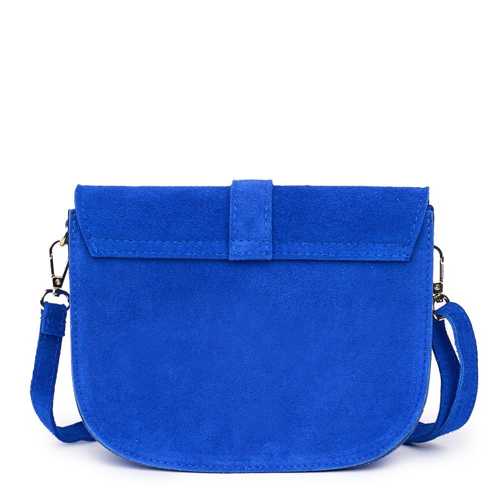 Poseta dama din piele intoarsa Vera albastra - eMAG.ro