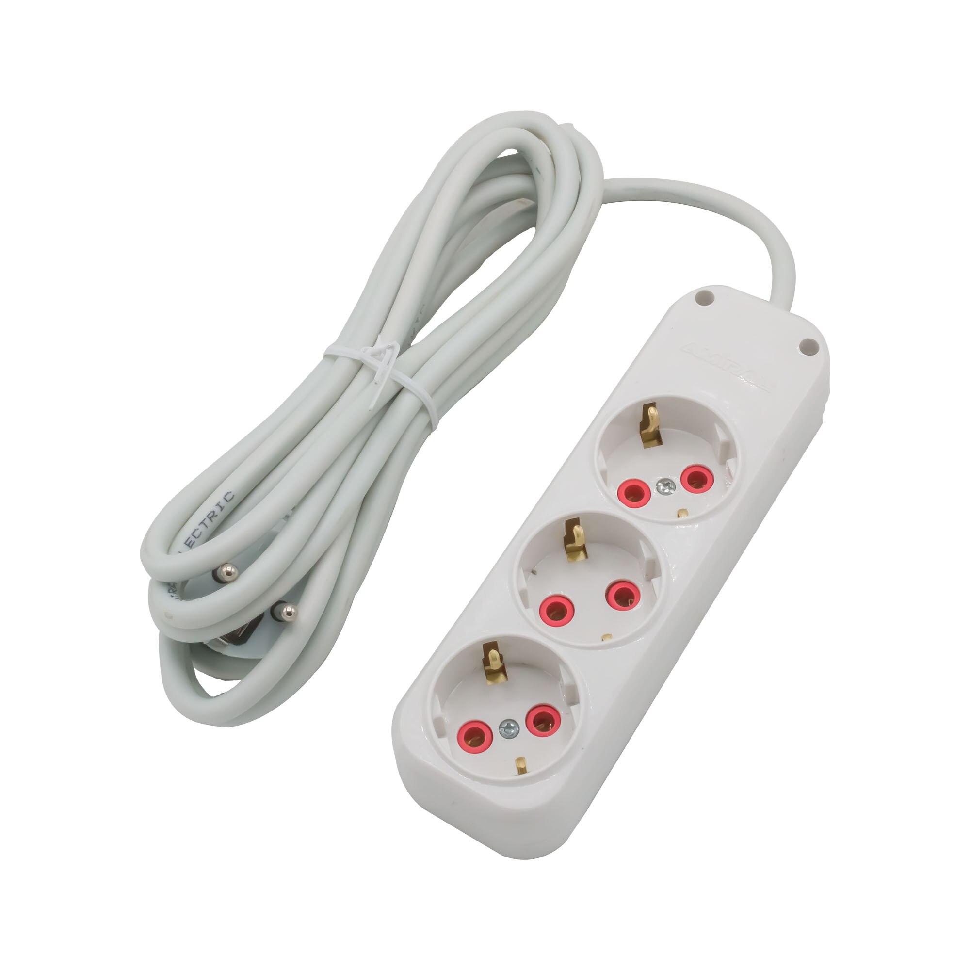 Prelungitor cablu 5 m, 3 prize, Alb - eMAG.ro