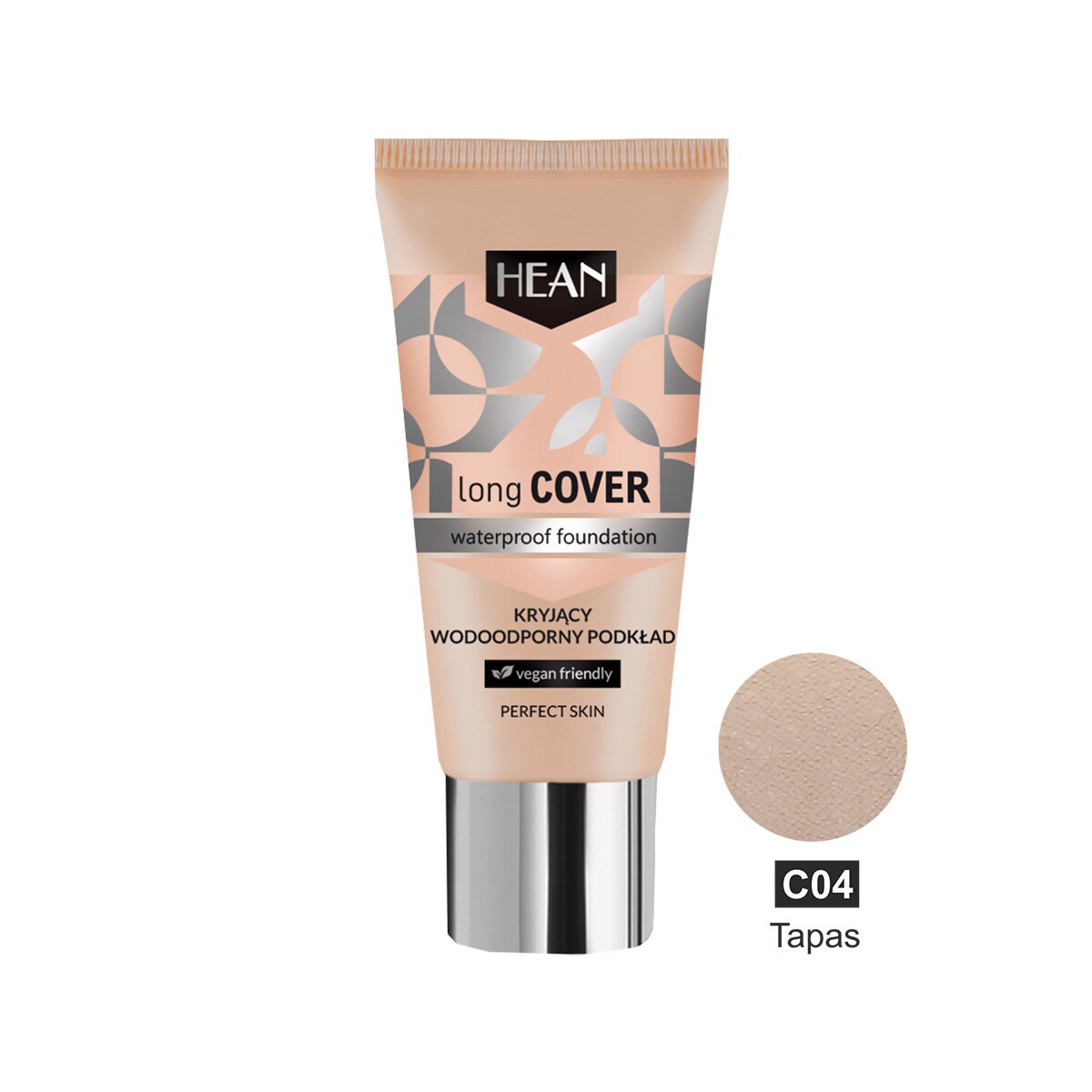 Fond de ten vegan Long Cover rezistent la apa, C04 Bej, 30 ml - eMAG.ro