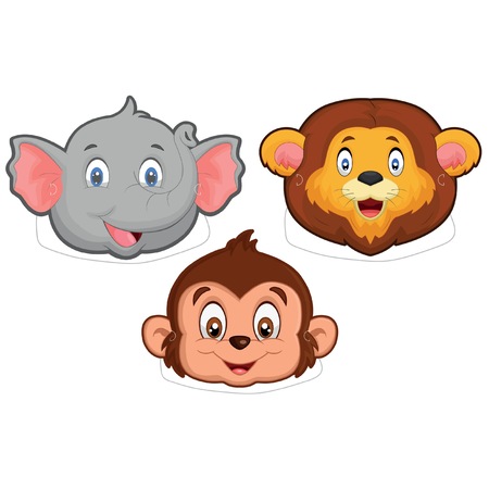 Set 6 Masti Petrecere Animale Safari, SF2844, Multicolor - eMAG.ro