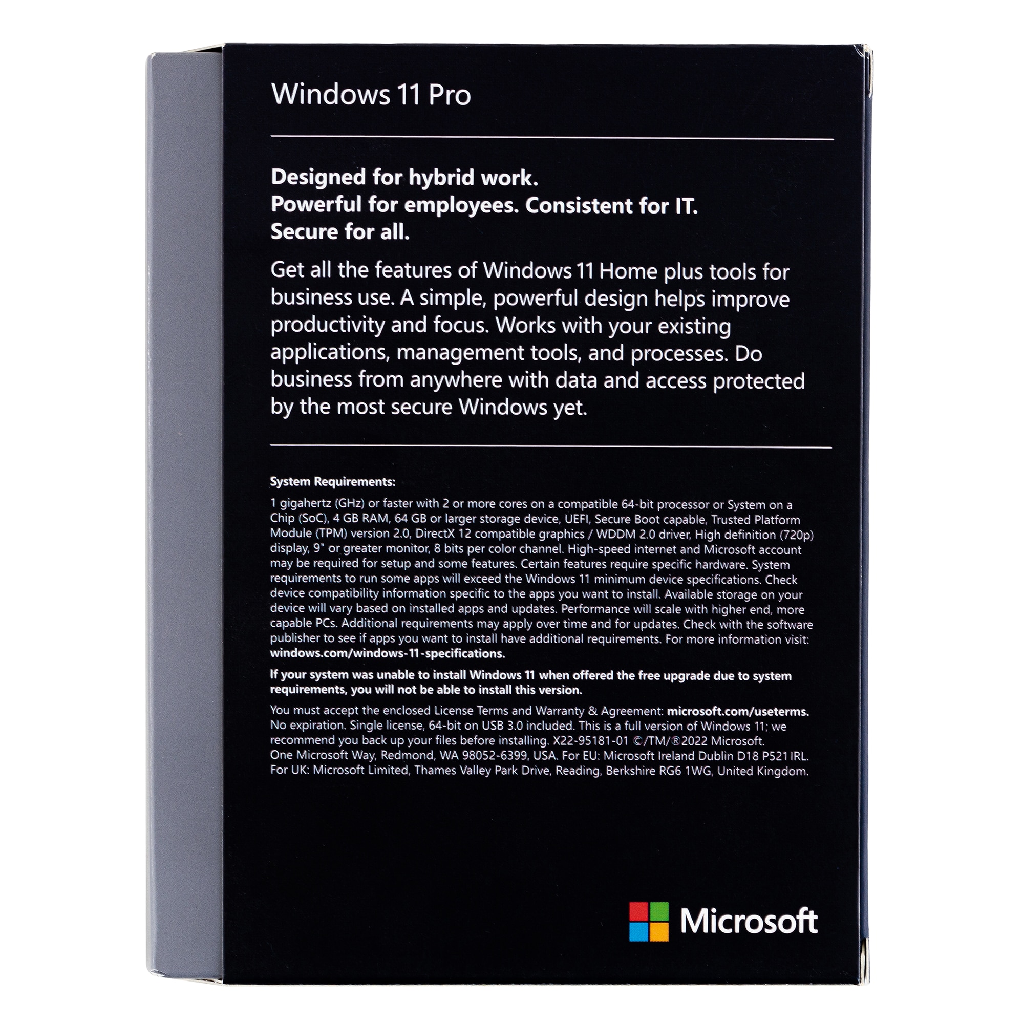 Microsoft Windows 11 Pro, Retail FPP, 64 bit, Multilanguage, USB 3.0 ...