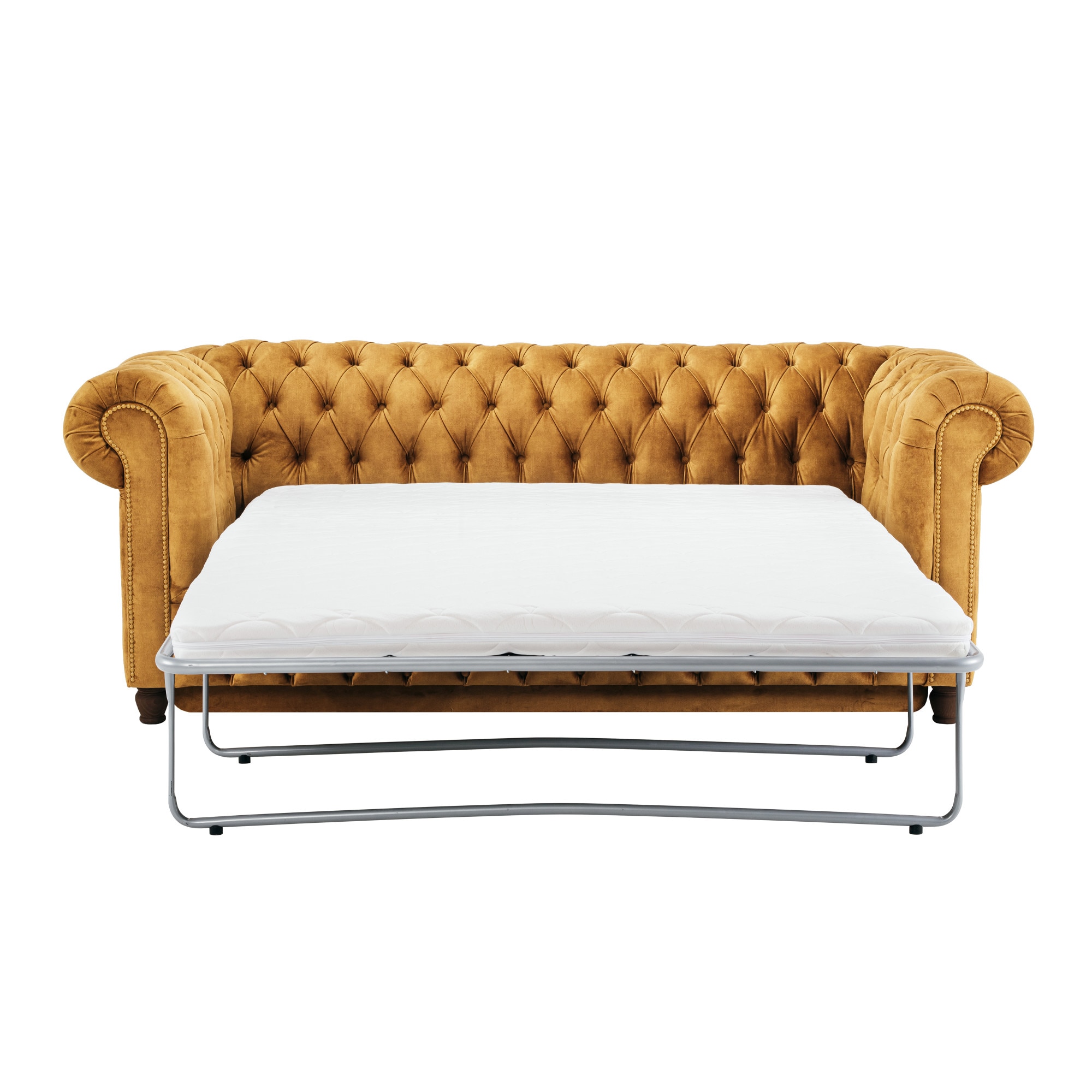 Canapea Premium Chesterfield Extensibil 3 Locuri, Gold 210 x 100 x 80 ...