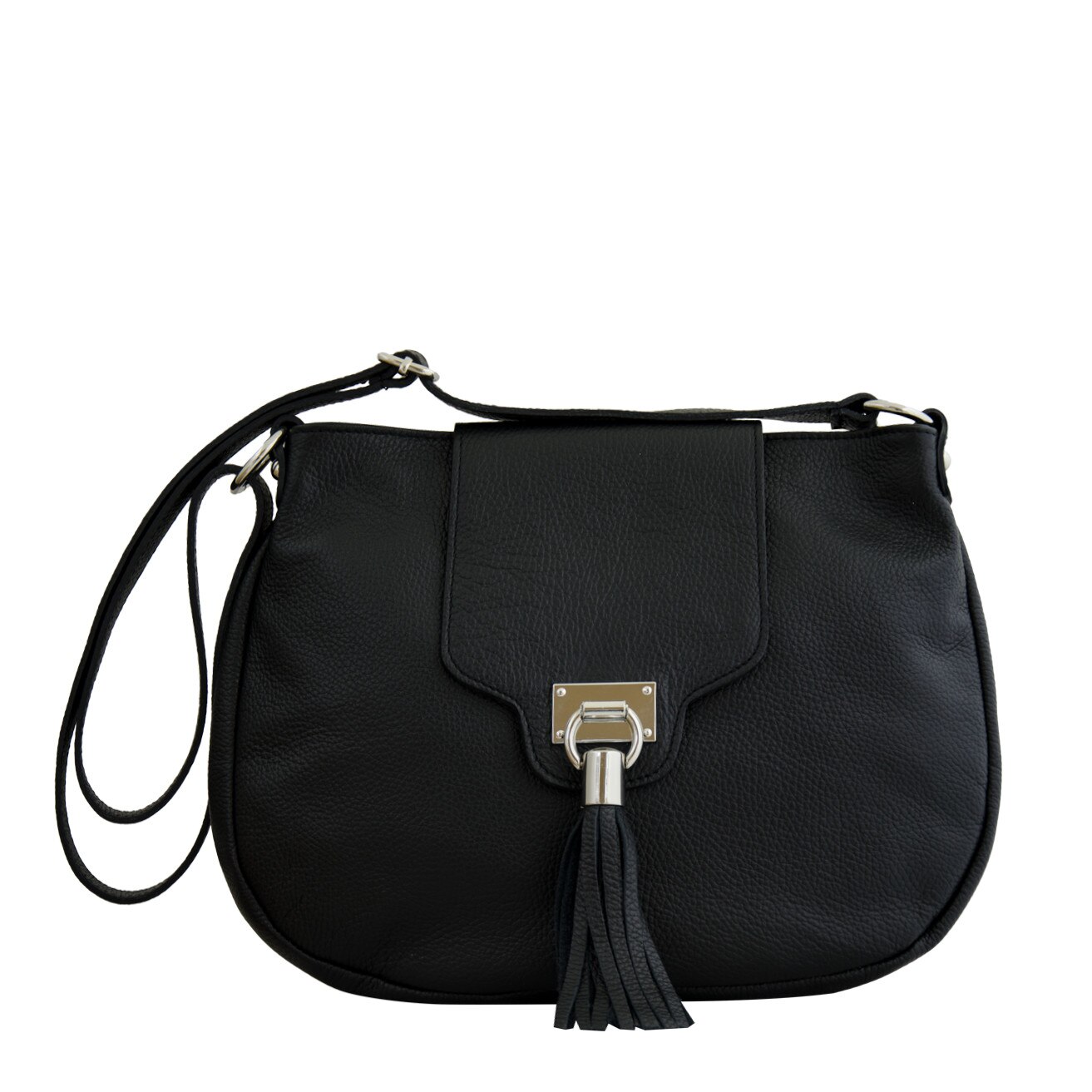 Geanta tip postas din piele naturala, Tanita, Negru - eMAG.ro