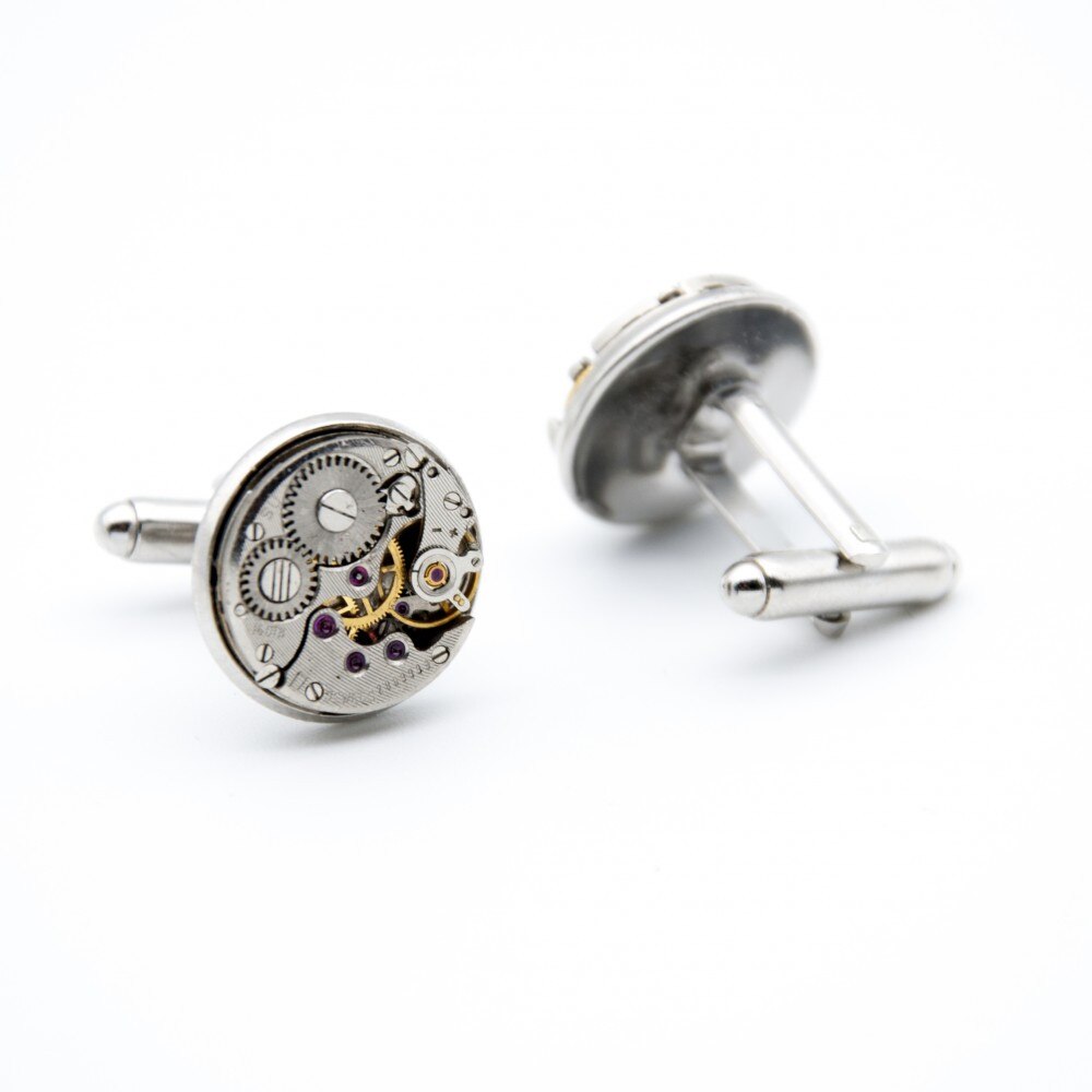 Set Butoni Camasa ArtMyWay, Handmade cu mecanism ceas incastrat ...