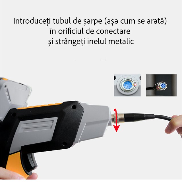 Camera de inspectie profesionala, cablu 10 metri, camera dubla cu ...