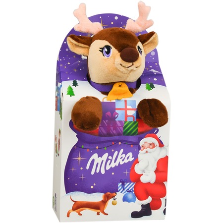 Pachet cadou Milka cu jucarie de plus ren, 95g - eMAG.ro