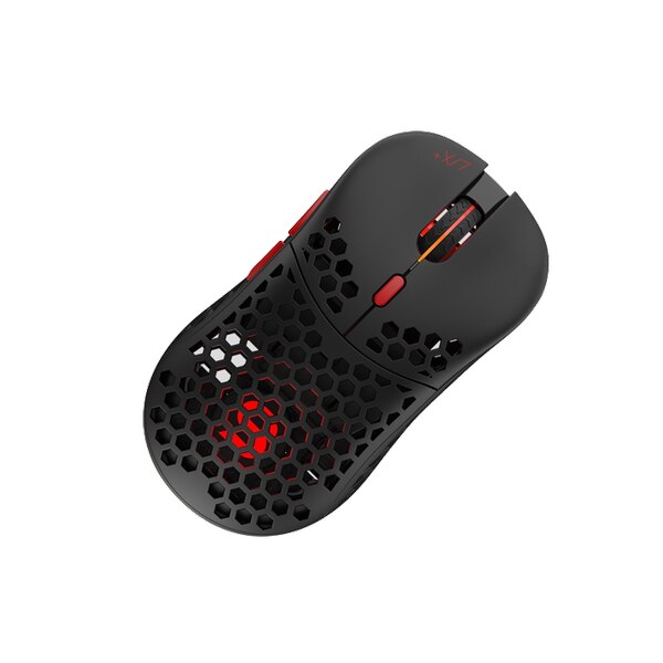 Mouse Wireless SPC Gear LIX Plus, 19000 DPI, iluminare ARGB Negru/Rosu ...