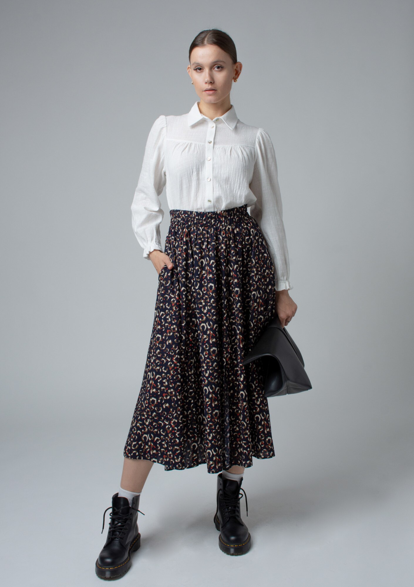 Fusta dama, HUG YOU, Viscoza, Multicolor, XL - eMAG.ro