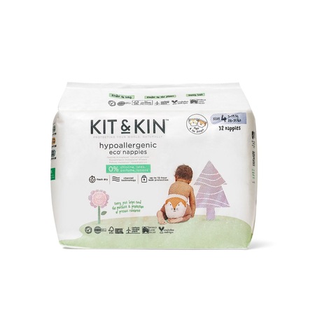 Scutece Hipoalergenice Eco Kit&Kin, Marimea 4, 9-14 kg, 32 buc - eMAG.ro